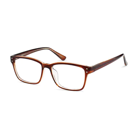 Rectangle Brown Eyeglasses